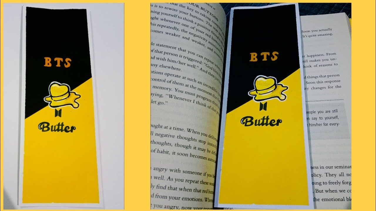 BTS Bookmark || Butter || How to make simple Bookmark || Melt like ...