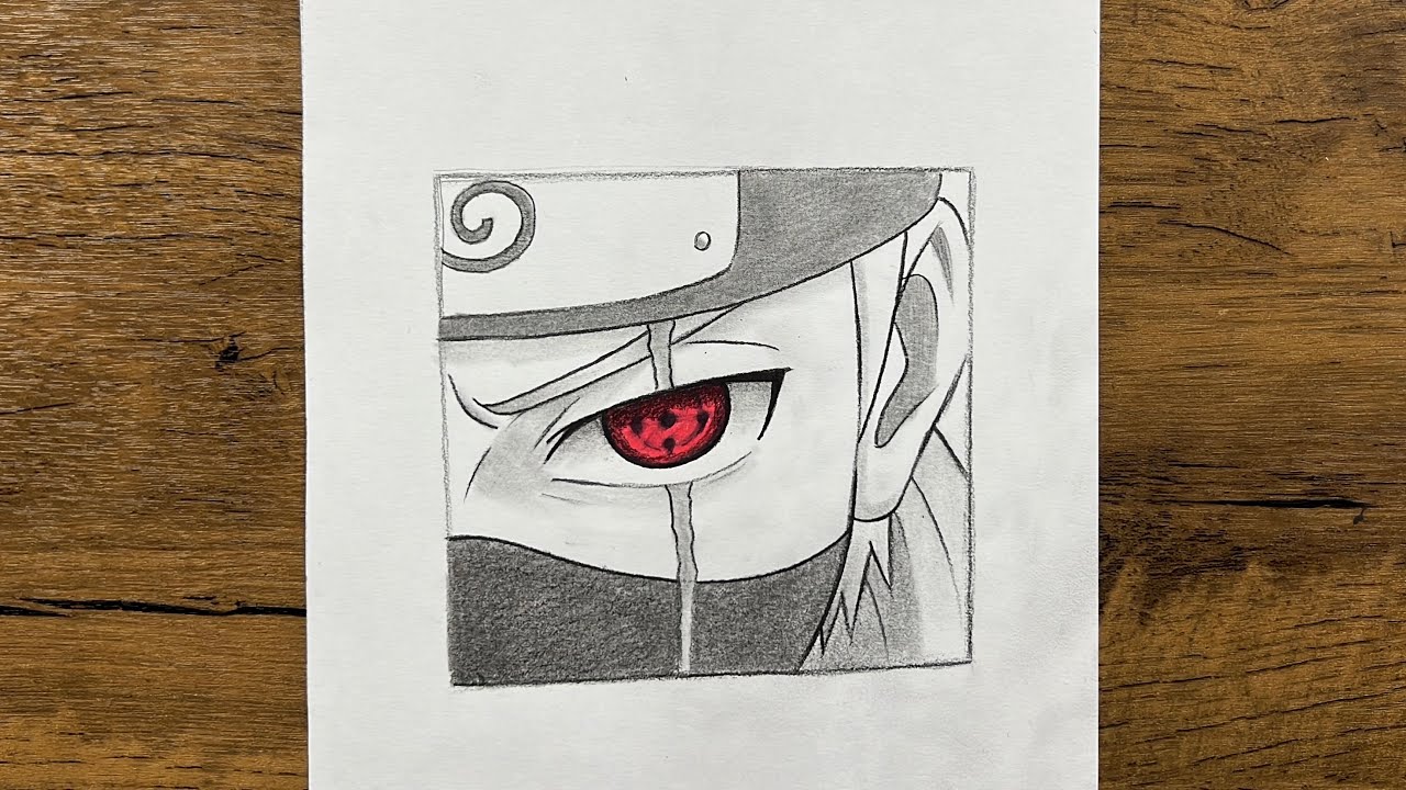 How to draw Kakashi’s eye step-by-step | Epic Naruto drawing - YouTube