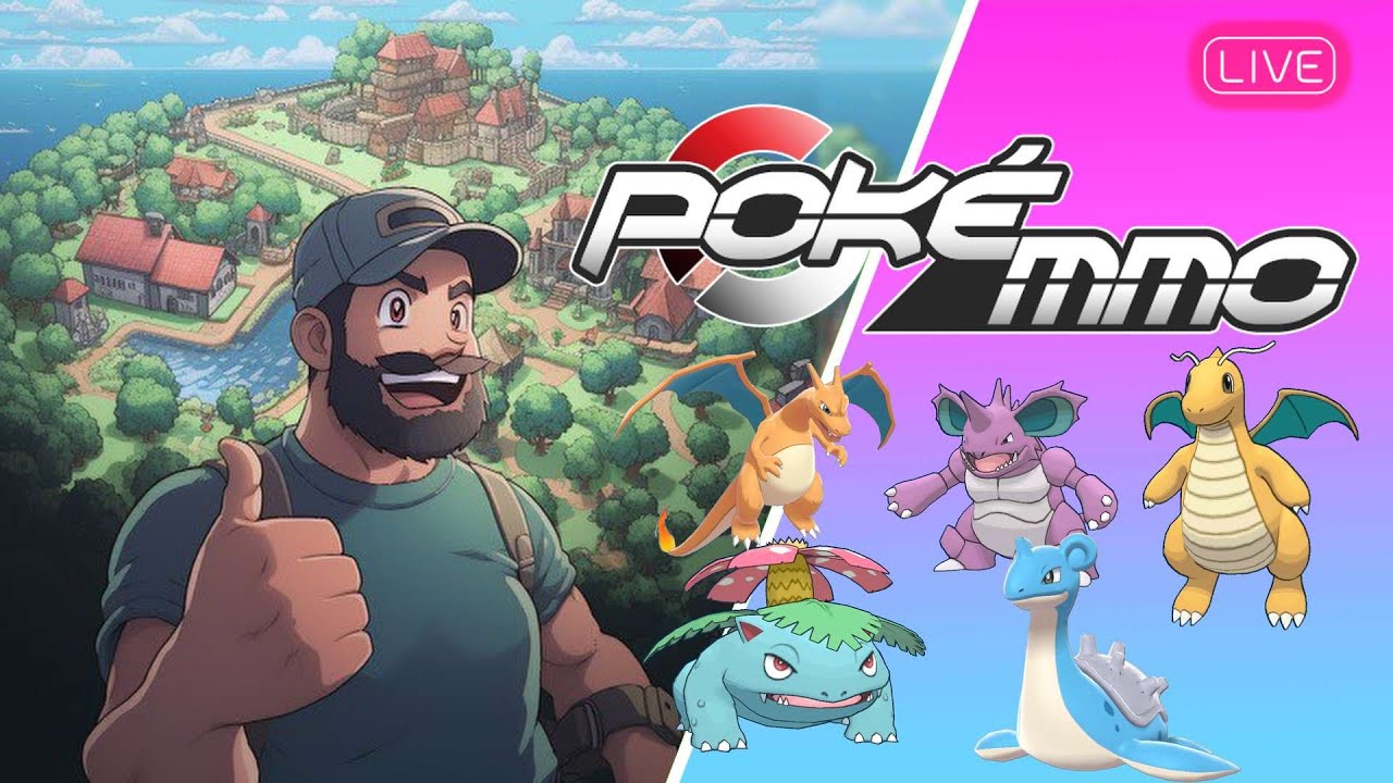 LIVE - PokéMMO: Can I Beat the Kanto Elite Four in Pokémon MMO? | Live ...