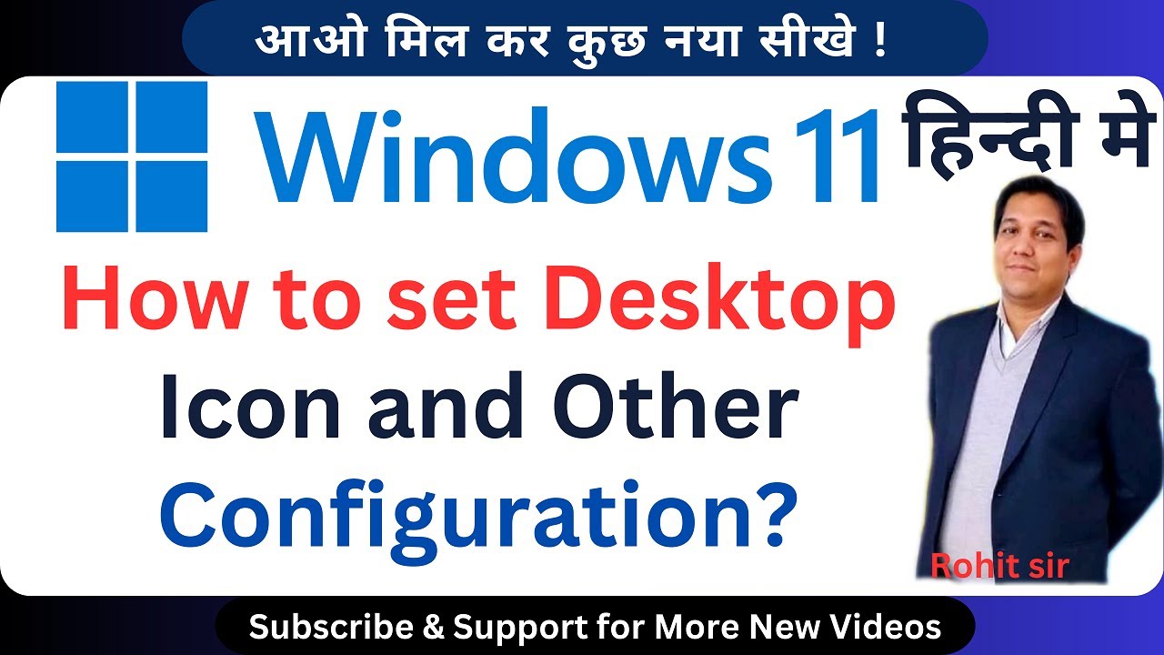 window 11 - How to set Desktop Icon in windows 11 | windows 11 new ...