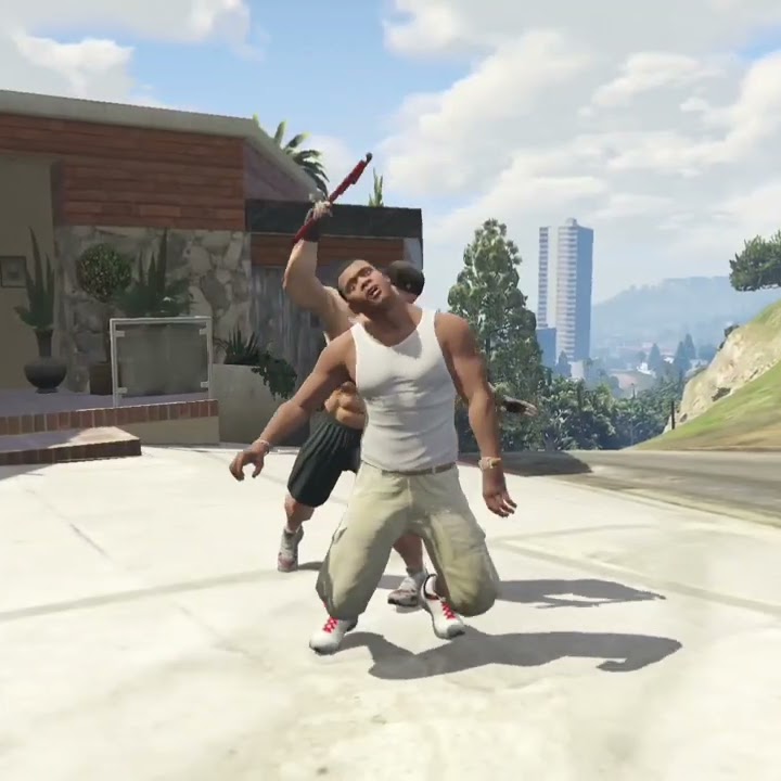 Gta v Michael save Franklin from bodybuilder gang#short ...