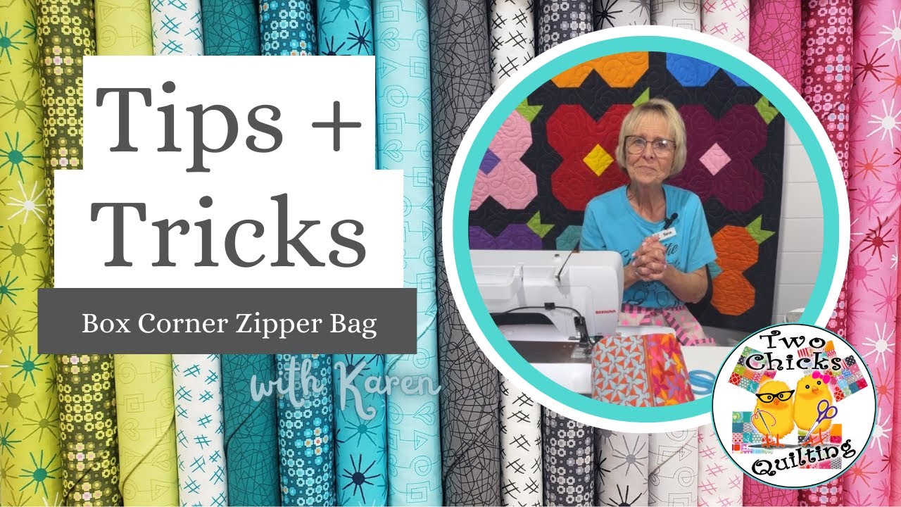 Karen's Box Corner Zipper Bag Tutorial - YouTube