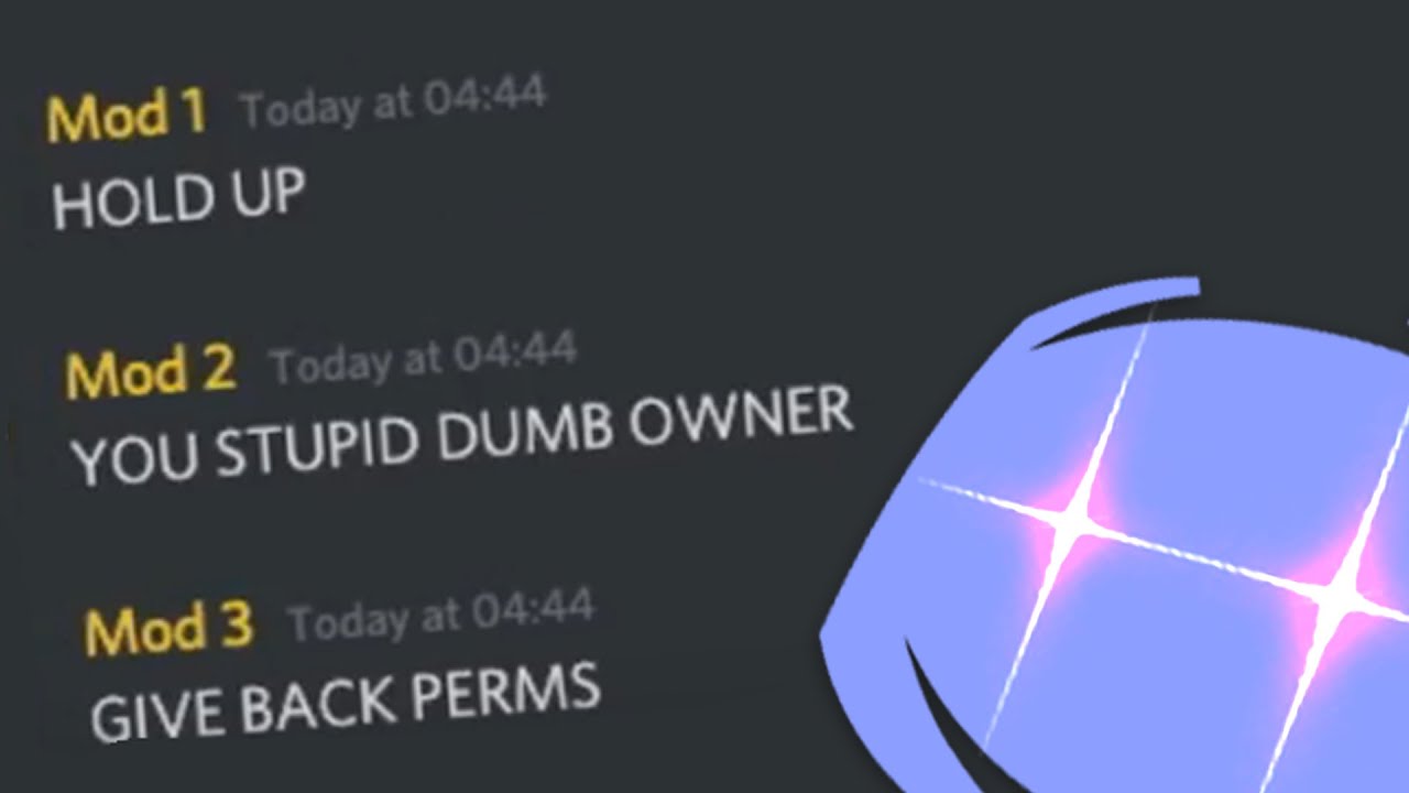 Discord mods when the owner removes their permissions - YouTube