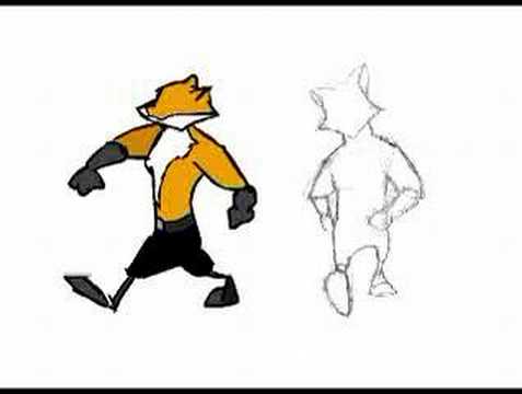 fox walk cycle animation - YouTube