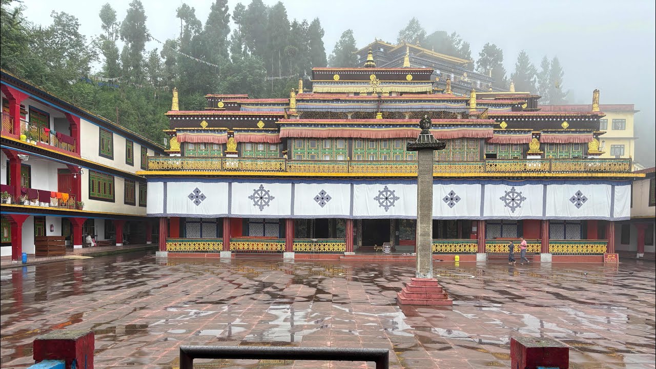 Rumtek new monastery built in 1966 by 16th Karmapa - YouTube