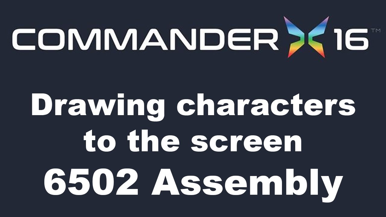 Some graphics stuff for Commander X16 in 6502 Assembly - YouTube