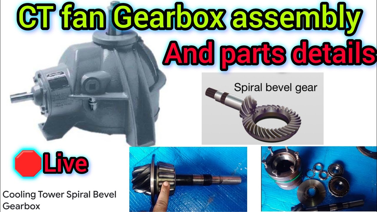 CT fan gearbox assembly | spiral bevel gear | cooling tower gearbox ...