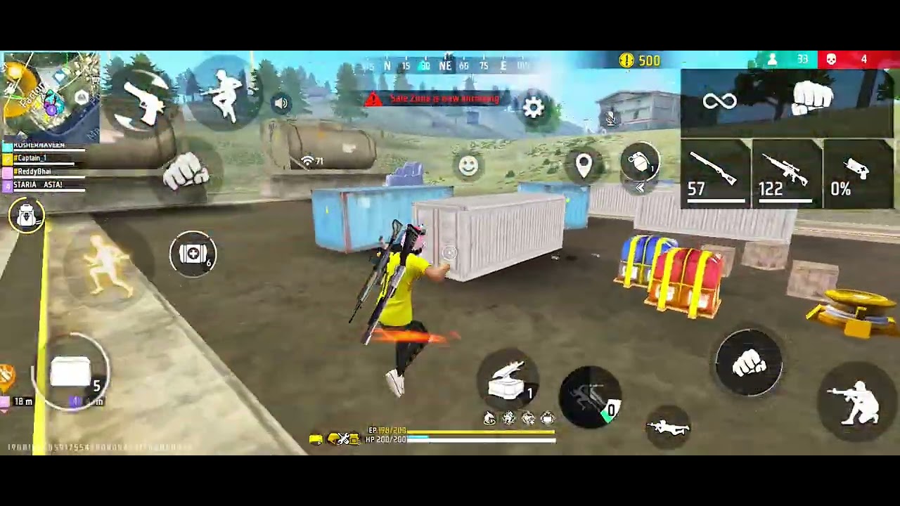 Rusher Naveen T1 - T2 Free Fire Game Play Highlights 🔥🛐 !! Grind To Be ...