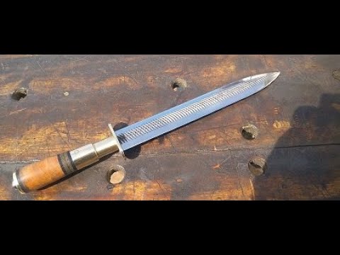 knife making small sword / dagger i made with scrap - YouTube
