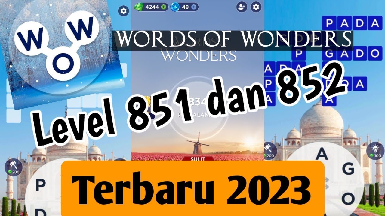 Kunci Jawaban WOW Level 851 & 852 Bahasa Indonesia Words of Wonders ...