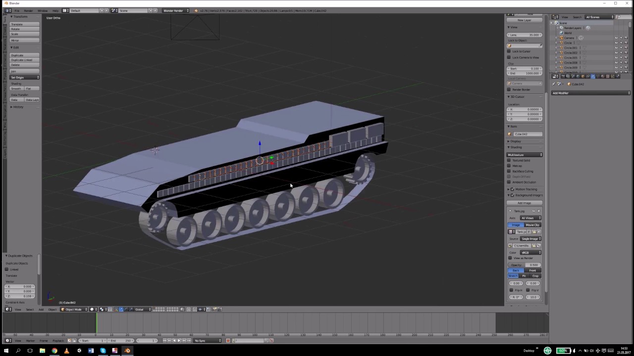 Blender Timelapse - Low Poly Tank - YouTube