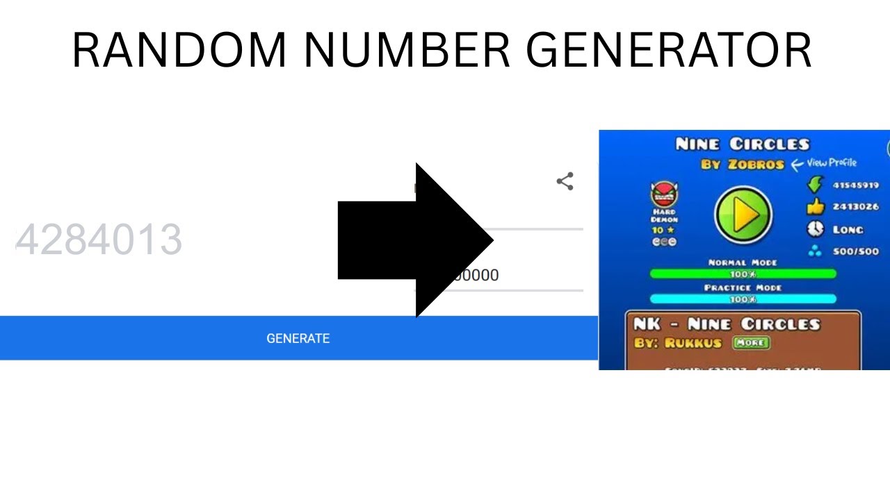 Geometry dash with a random number generator - YouTube