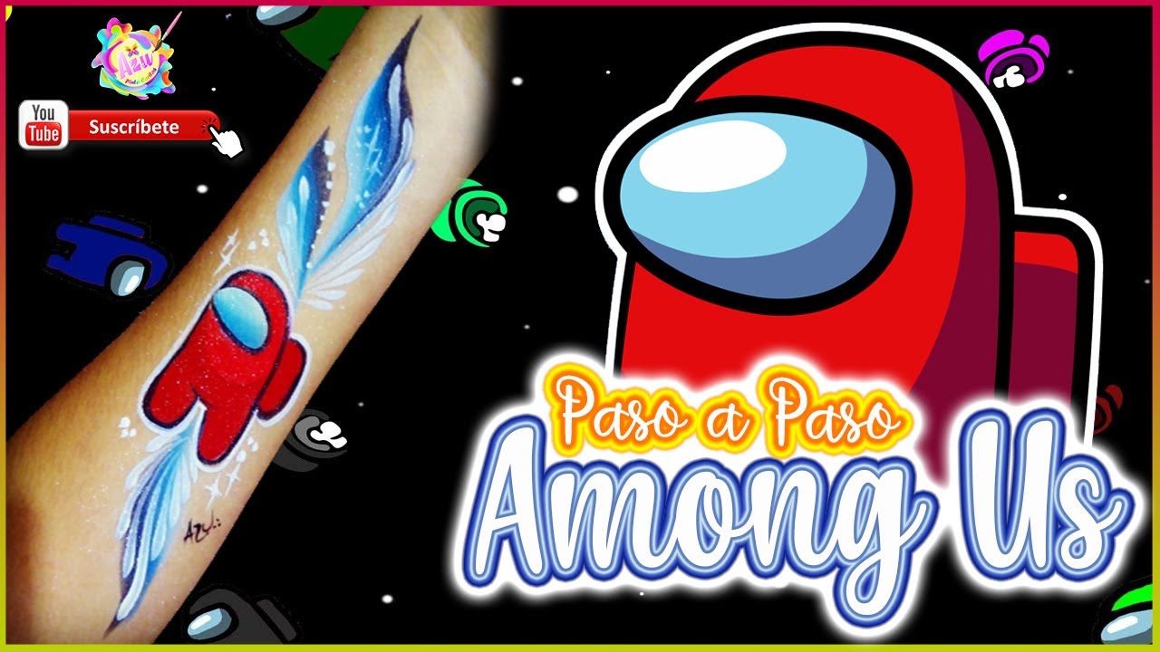Among Us Pintacaritas / Facepaint / Mini Tutorial - YouTube