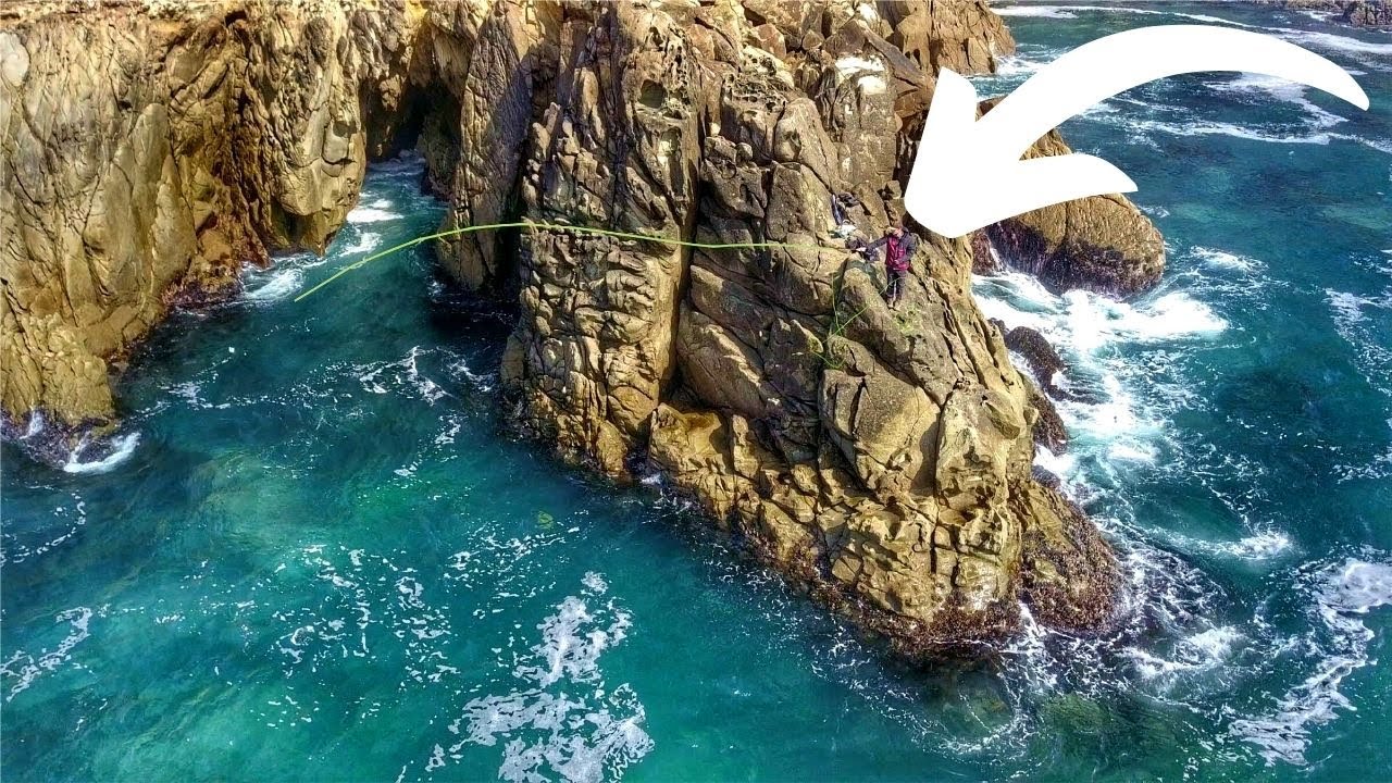 Rockfish on a FLY Rod.. CLIFF SIDE! - YouTube