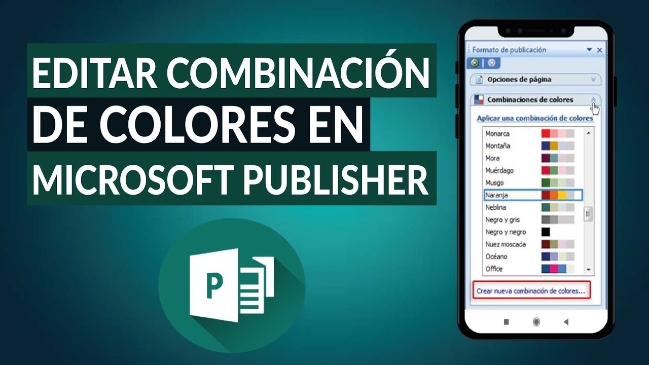 Cómo editar la combinación de colores y fuentes de una publicación en ...