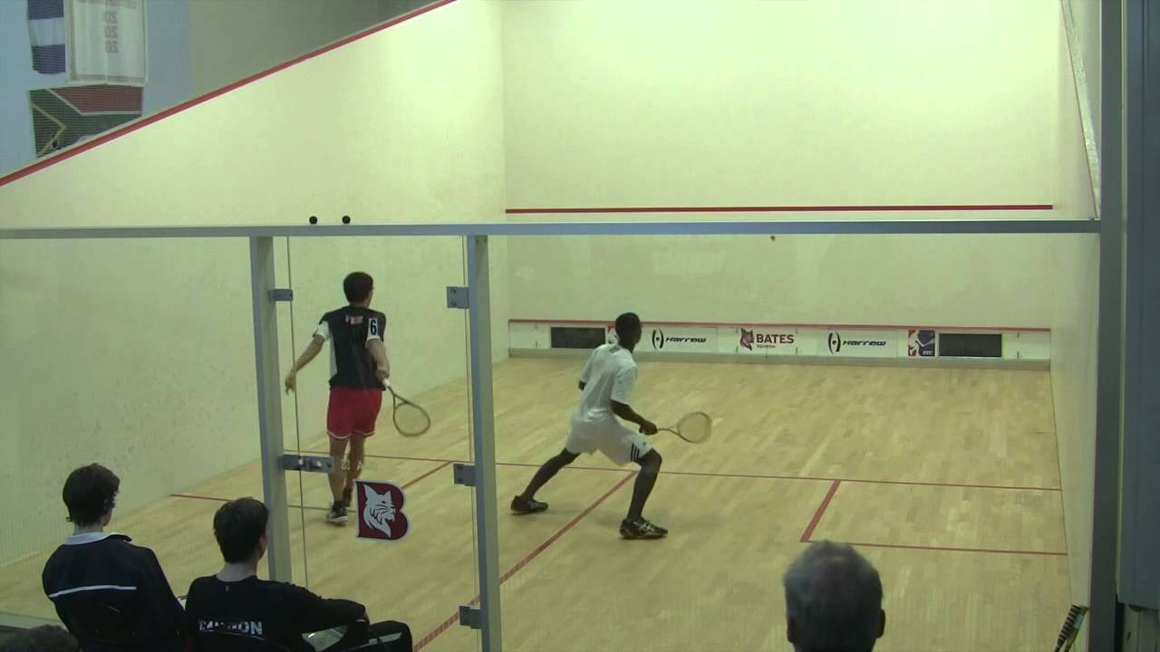 Bates College Squash - Darrius Campbell vs. Derek Hsue UPenn - YouTube