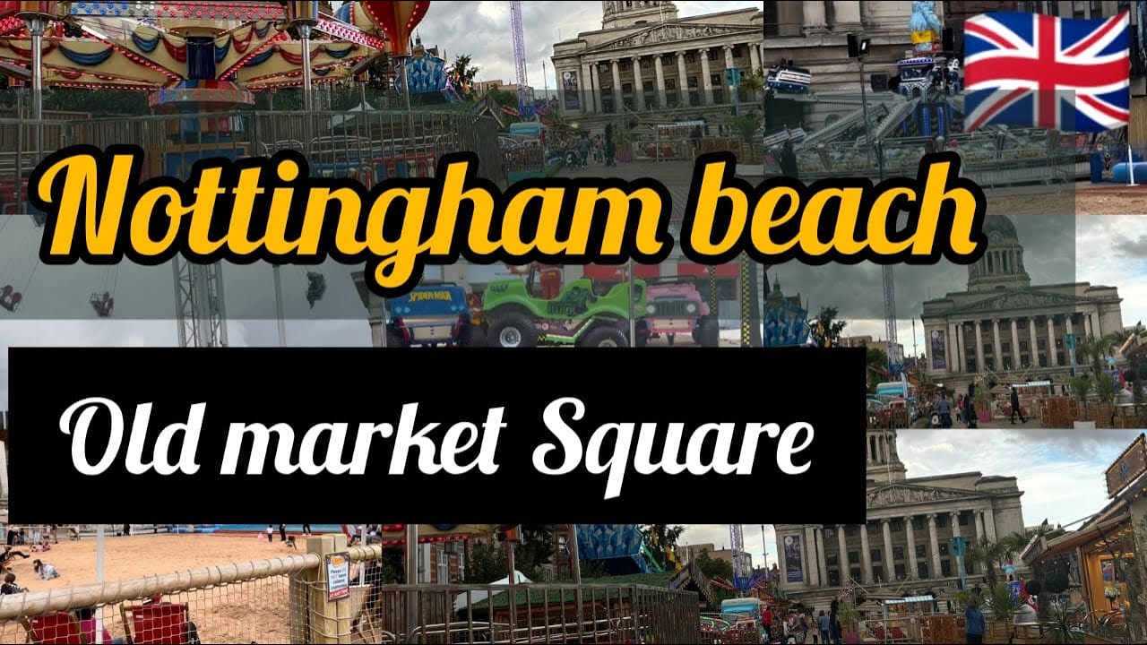 Nottingham Summer Beach || Old Market Square || Ibrahim vlogs UK - YouTube