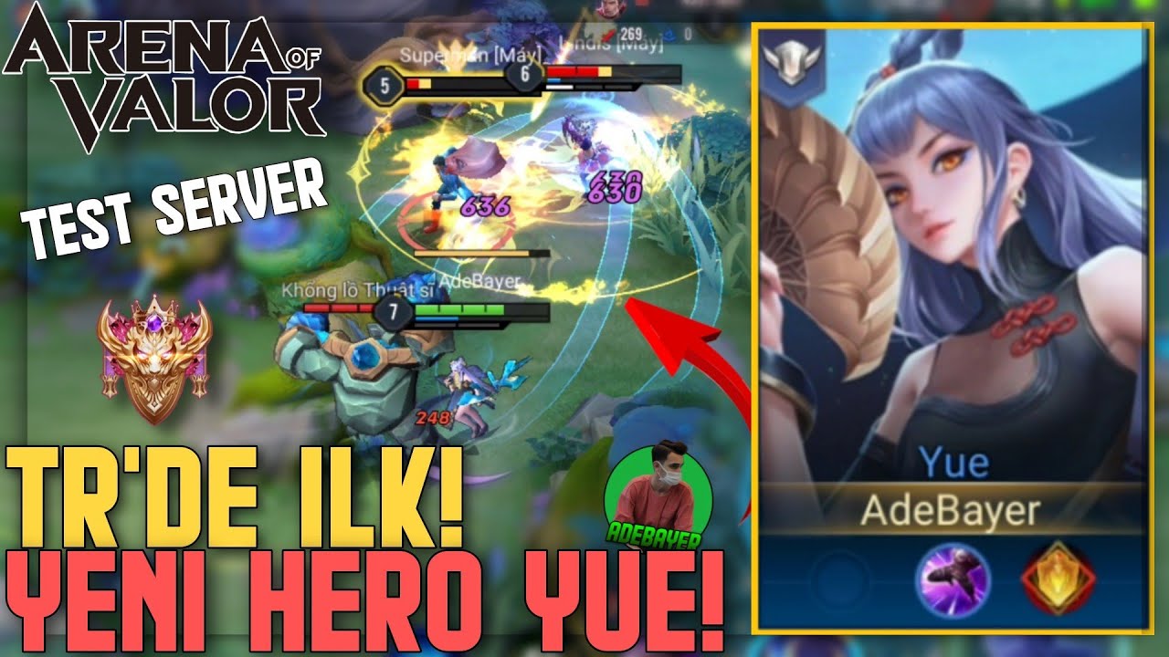*YENİ HERO* YUE TÜRKÇE OYNANIŞ! | Arena of Valor TEST SERVER Yue ...