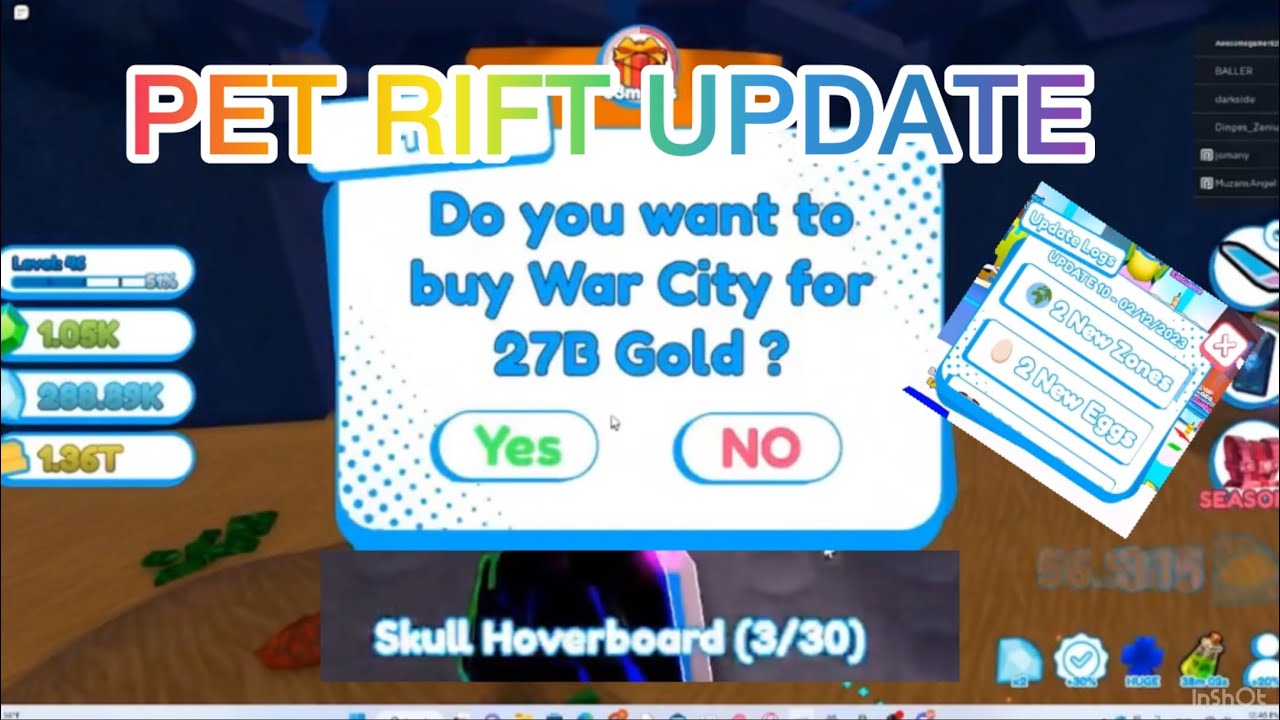W Pet Rift Update! New Code and SECRET HOVERBOARD!!! - YouTube