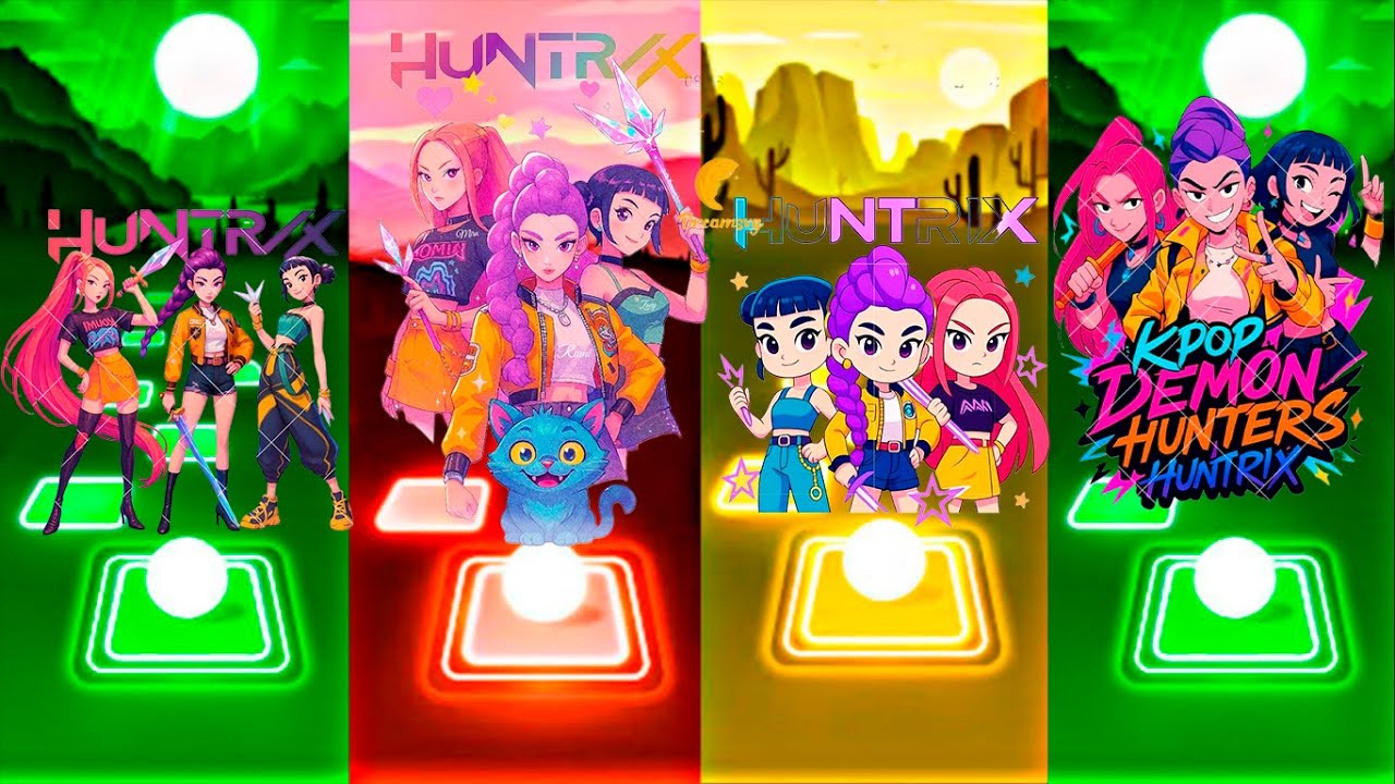 Demon Hunters Tiles Hop Huntrix Dance Floor Run #kpopdemonhunters # ...