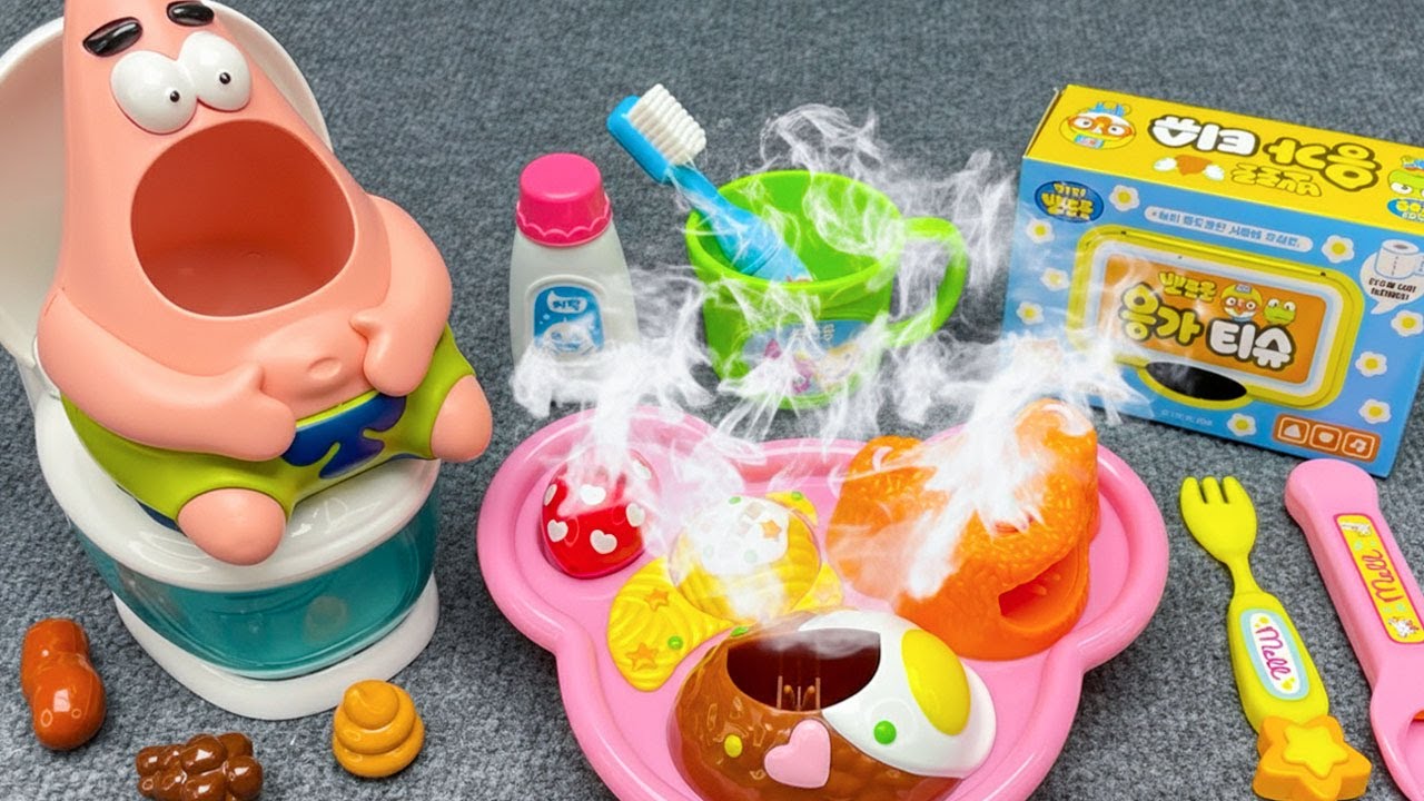 72 Minutes Satisfying Unboxing Spongebob Potty Training Toy & Eating ...
