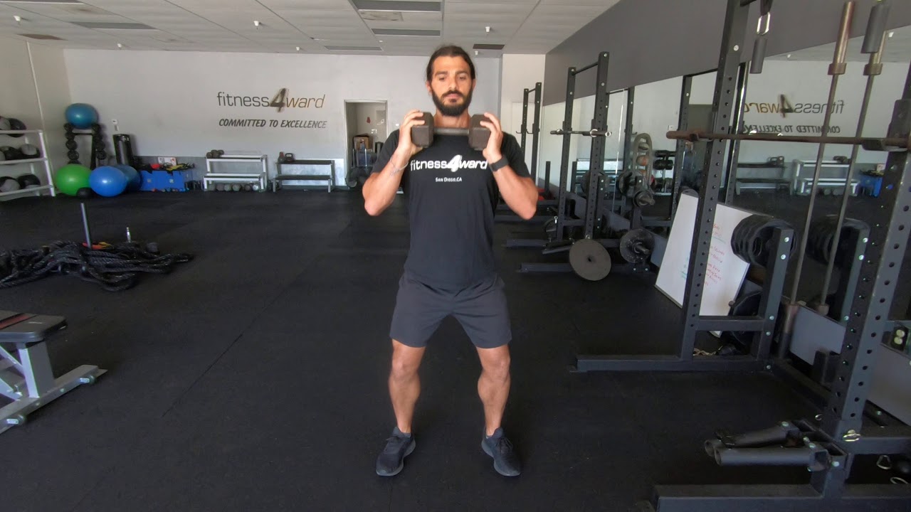 DB Front Squat - YouTube
