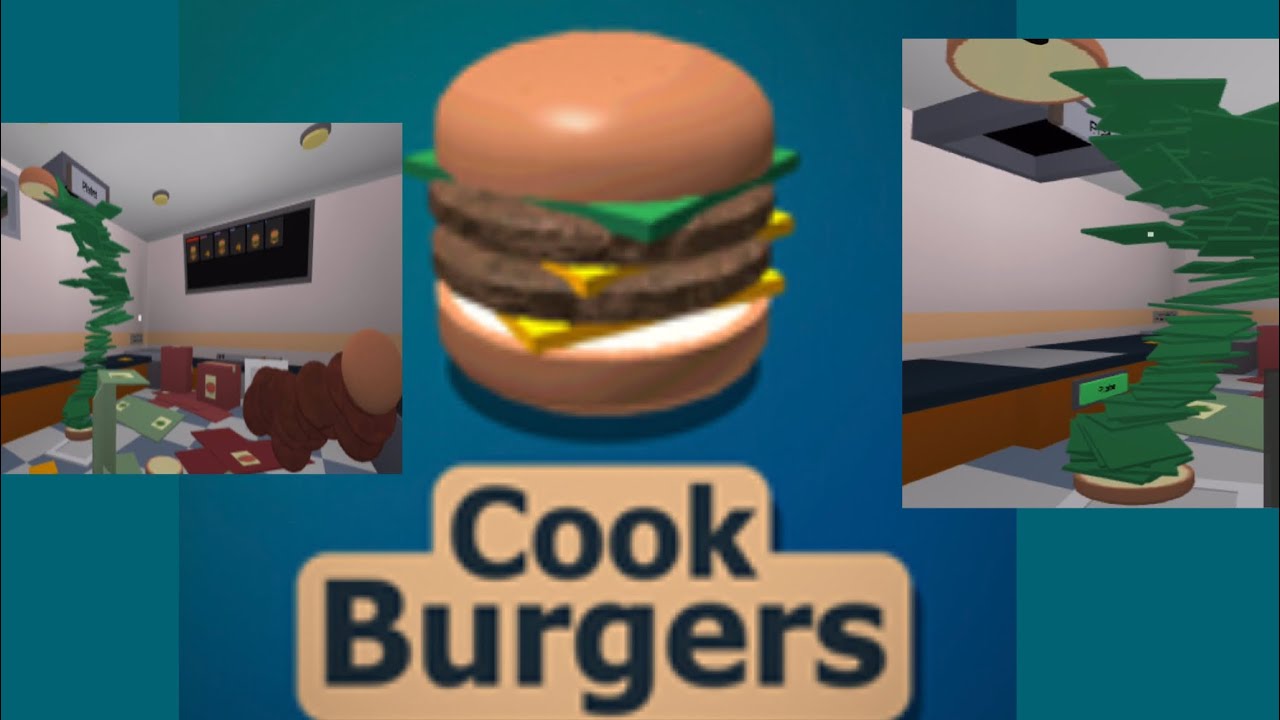 making large burgers for the star customers!|roblox cook burger - YouTube