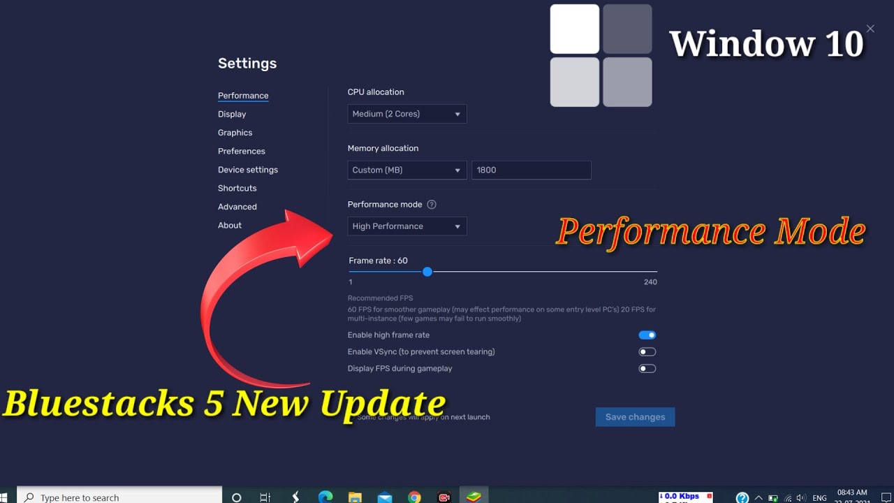 Bluestacks 5 New Update || Performance 👌 Mode Setting For Smooth ...