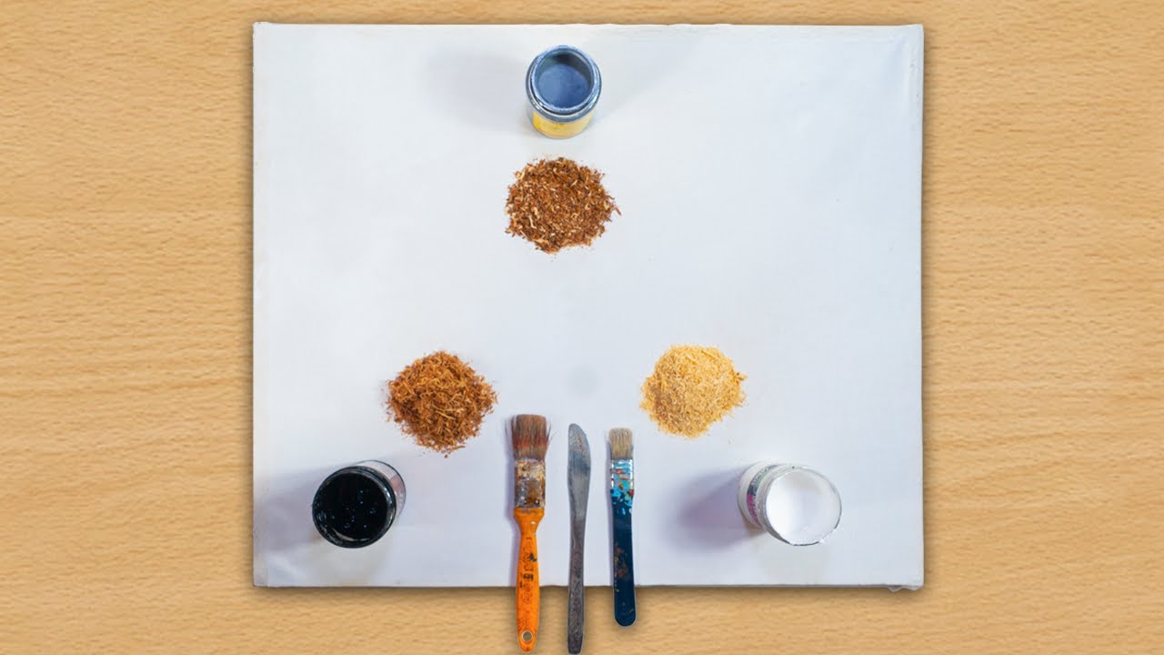 Paintings for beginners: How I Paint With Sawdust / Wood Dust craft ...