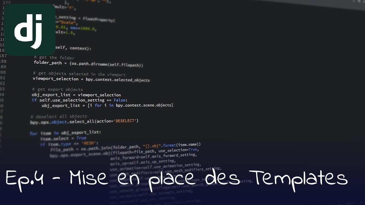 [Django série Ep.4] Mise en place des Templates - YouTube