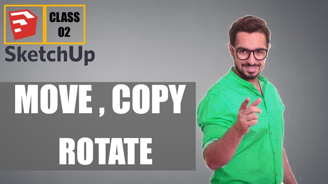 Sketchup- The move, Copy and Rotate Tool- Lesson 02- Srk Studio - YouTube
