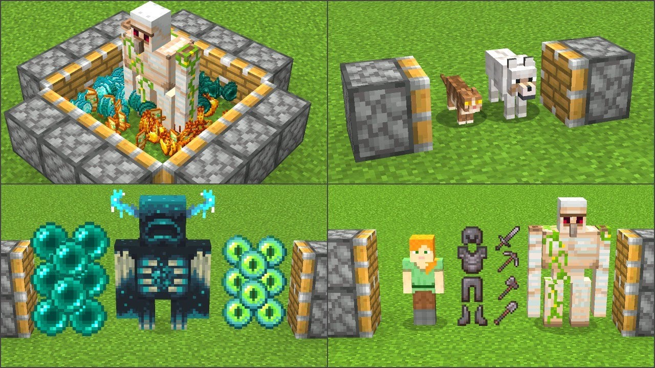 combination minecraft block and mobs pt 3 - YouTube