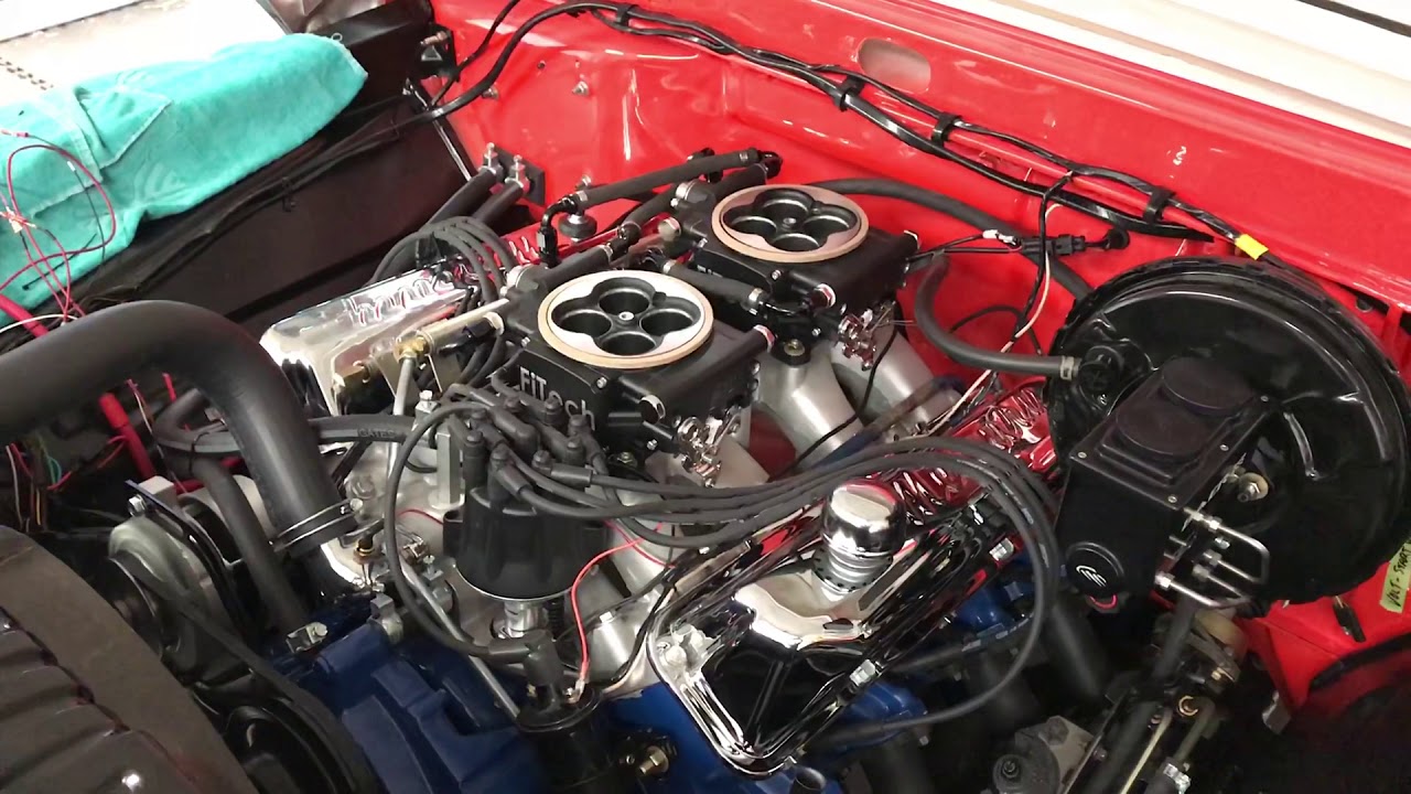 1966 F100 482 FE EFI Dual Quad 1st startup - YouTube