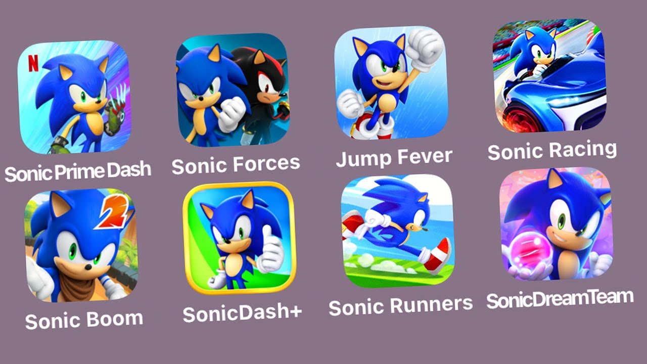Sonic Prime Dash/Sonic Forces/SEGA Sonic Jump Fever/Sonic Racing AppleArcade/Sonic Dash 2 Sonic ...