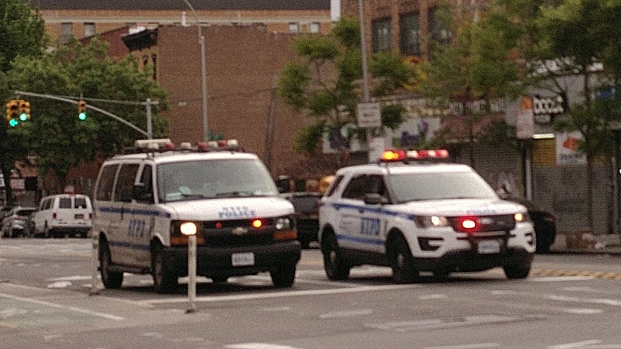 NYPD 2016 Ford Explorer + NYPD Chevy Express police van taking up from ...