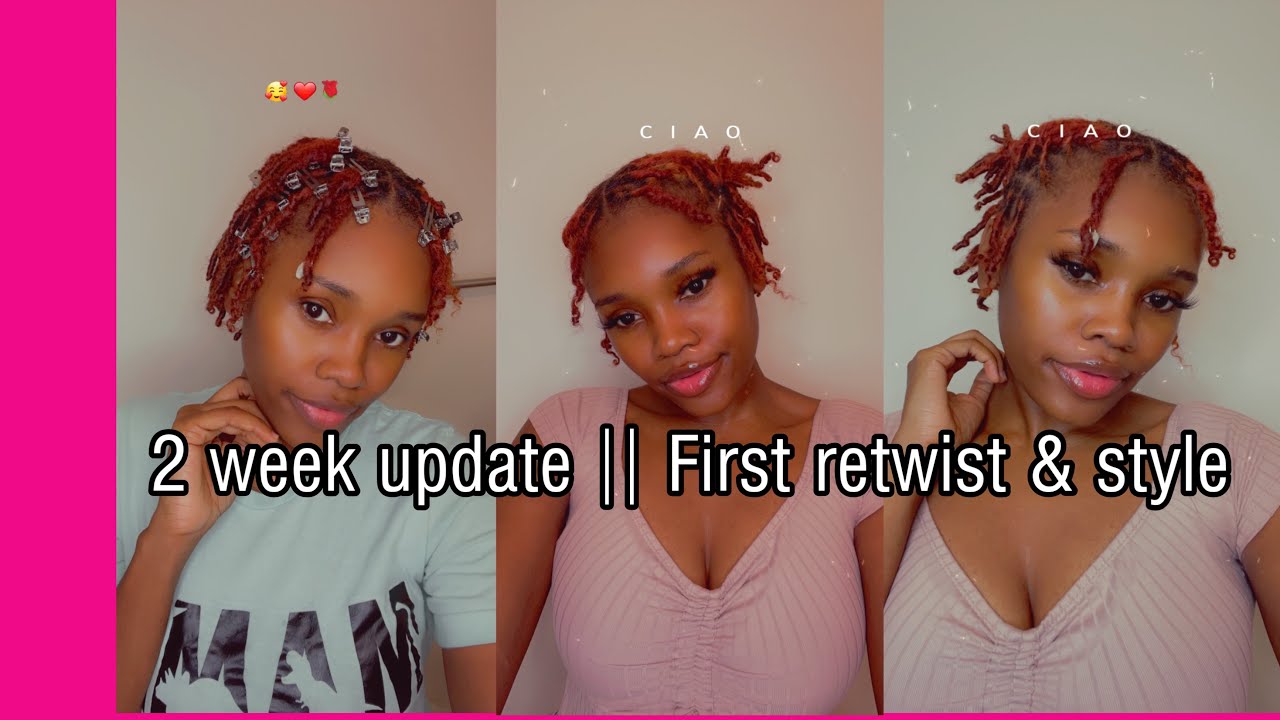 2 week Loc update | First retwist & Style - YouTube