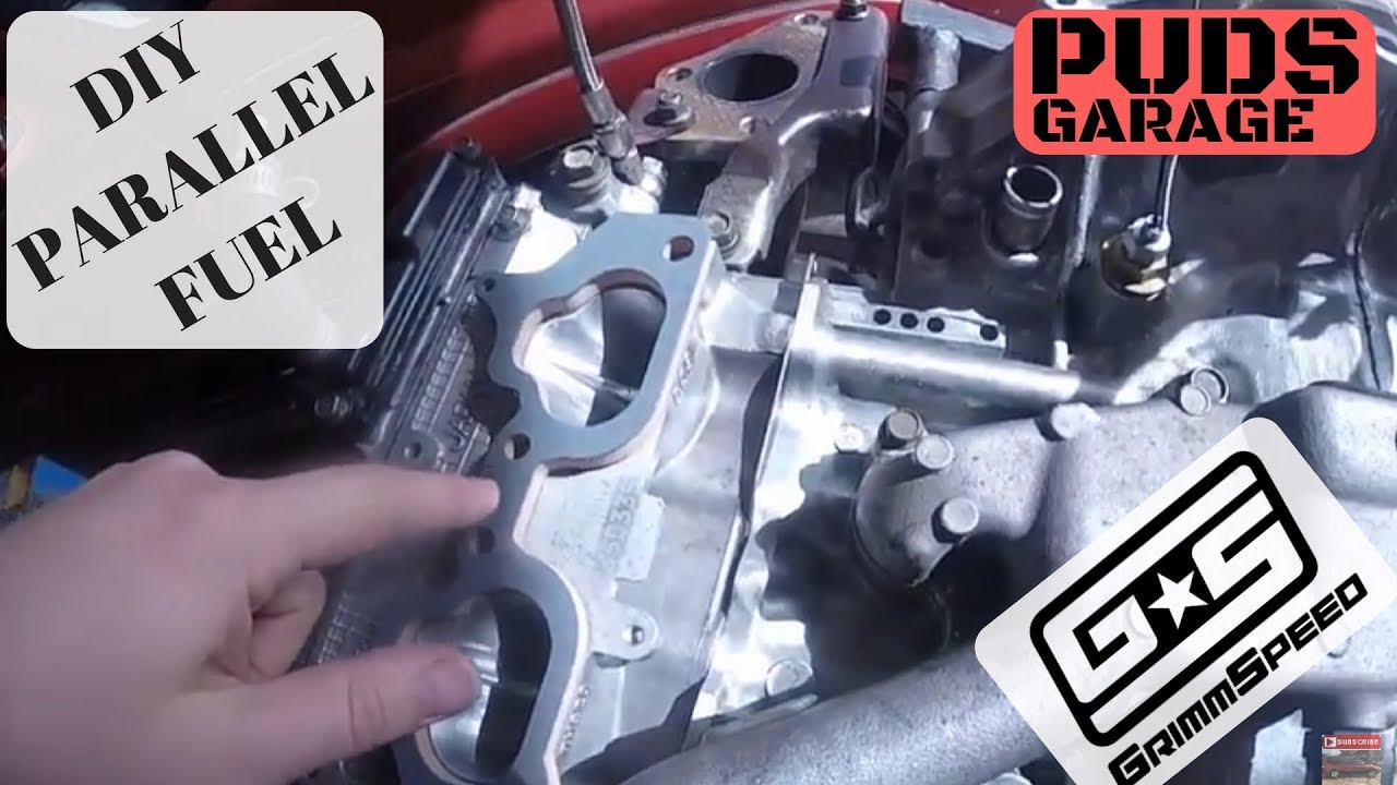 DIY Subaru Parallel Fuel Rail Setup & Grimmspeed Phenolic Spacers - YouTube