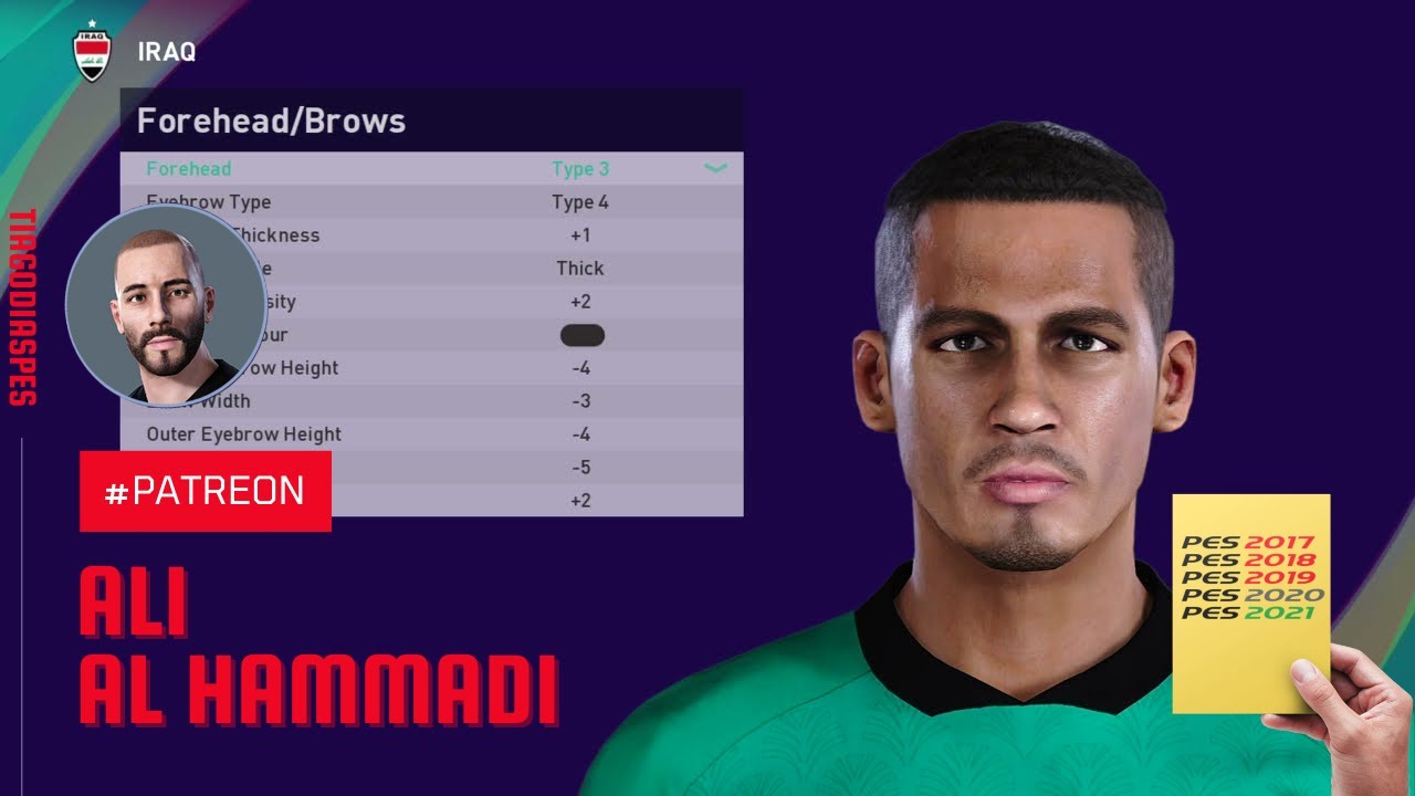 Ali Al Hammadi @TiagoDiasPES Face + Stats | PES 2021 | PATREON REQUEST ...