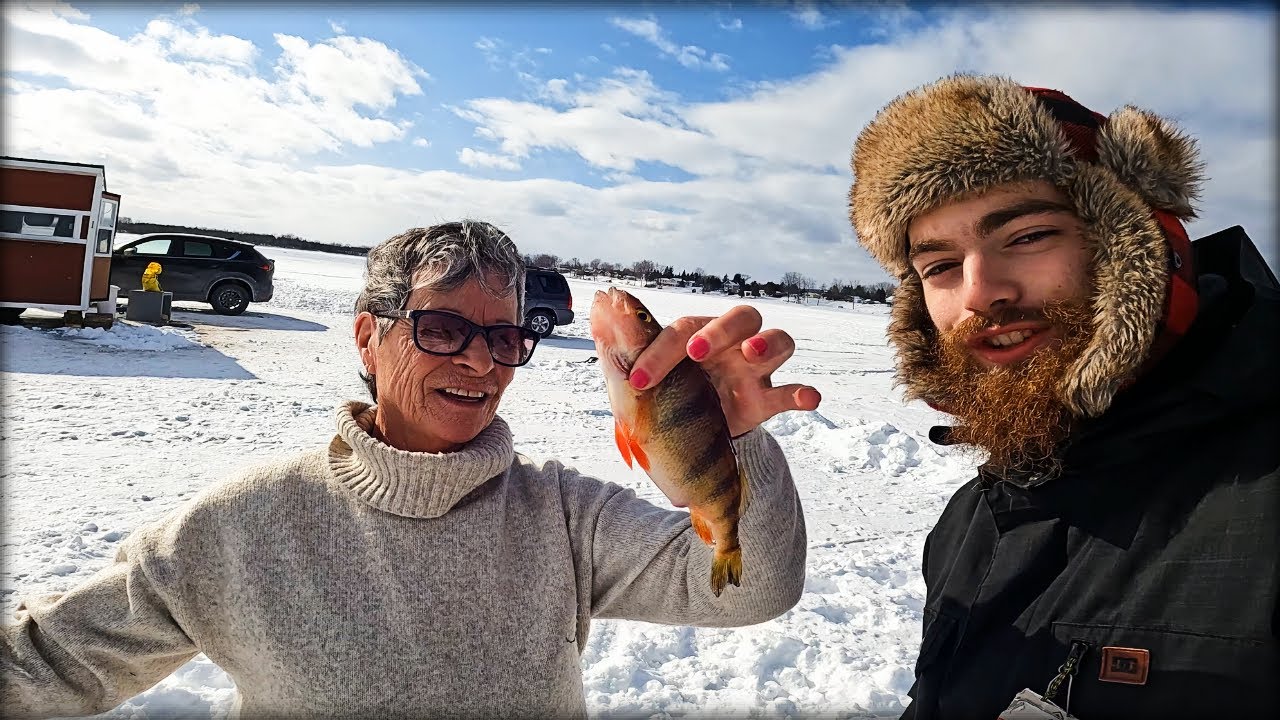 Caught my First Ice Fish! 🧊🐟 (Canadian Ice Fishing) - YouTube