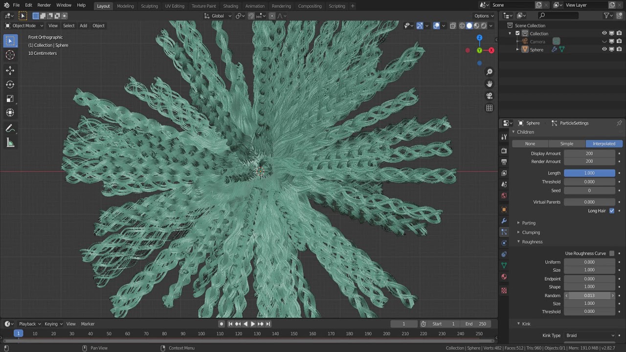 How to make braids in blender 2.8 - YouTube
