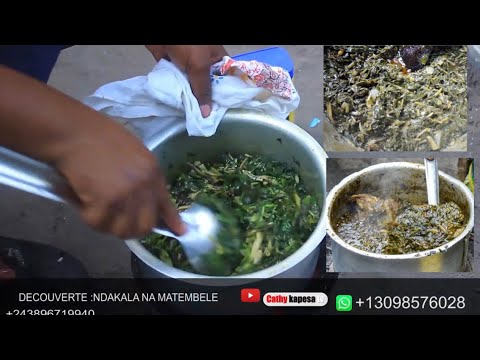 Sweet Potato leaves with ndakala.in Congo Kinshasa. Matembele na ...