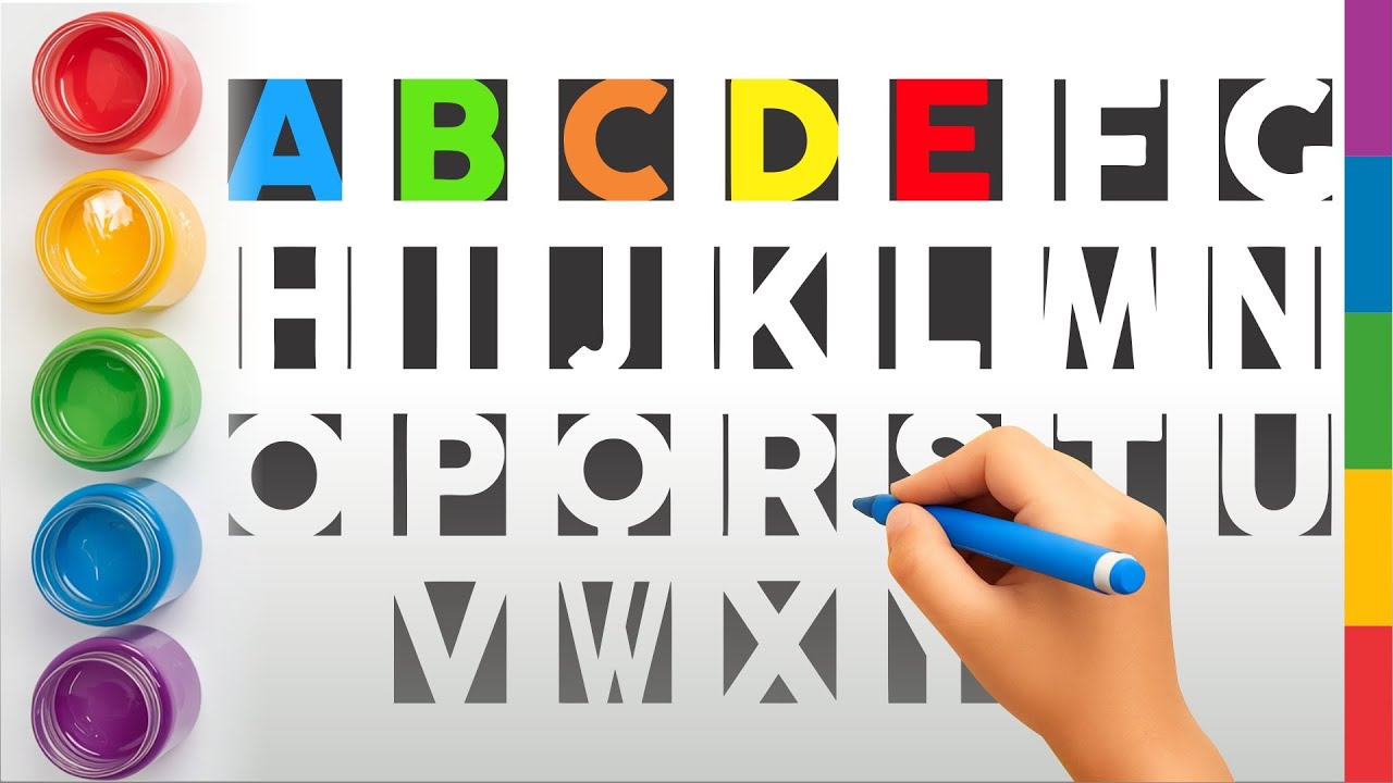 ABC Tracing A to Z | Learn English Letters with Colors | Alphabet ...
