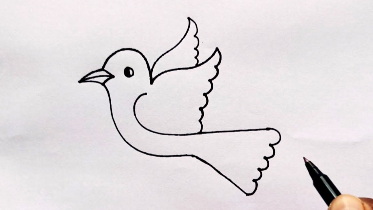 Freedom bird Drawing | independence day - Easy Drawing - YouTube