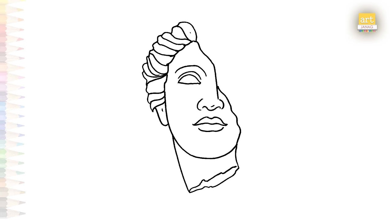 Aesthetic Greek sculpture drawing | Easy drawing tutorials | How to ...