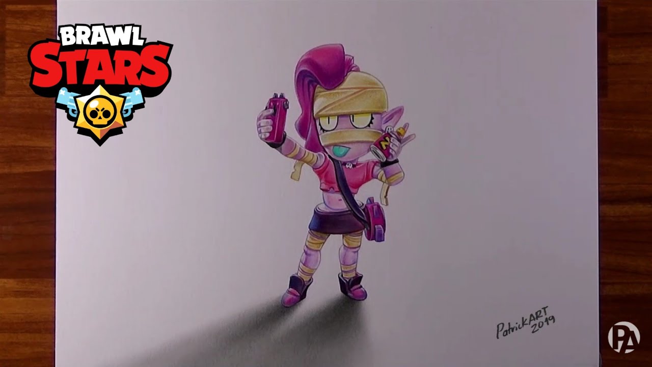 Dibujando a EMZ de Brawl Stars - Halloween | PatrickART - YouTube
