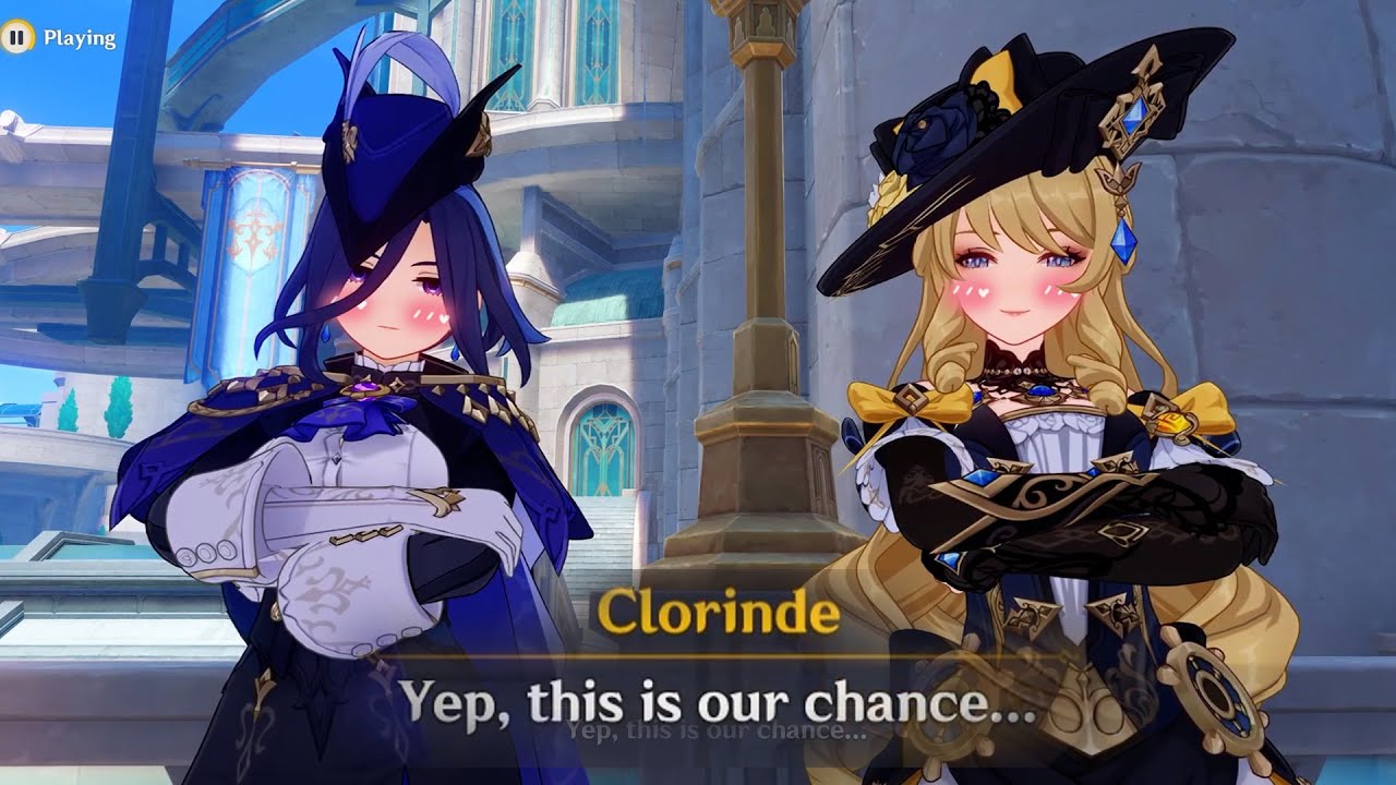 Clorinde And Navia Wants To Seduce Aether 😳 Genshin Out Of Context Youtube