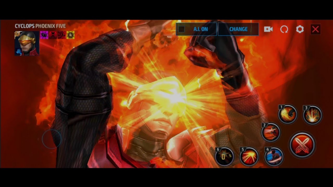 Cyclops in Phoenix Five suit skills preview | Marvel Future Fight - YouTube