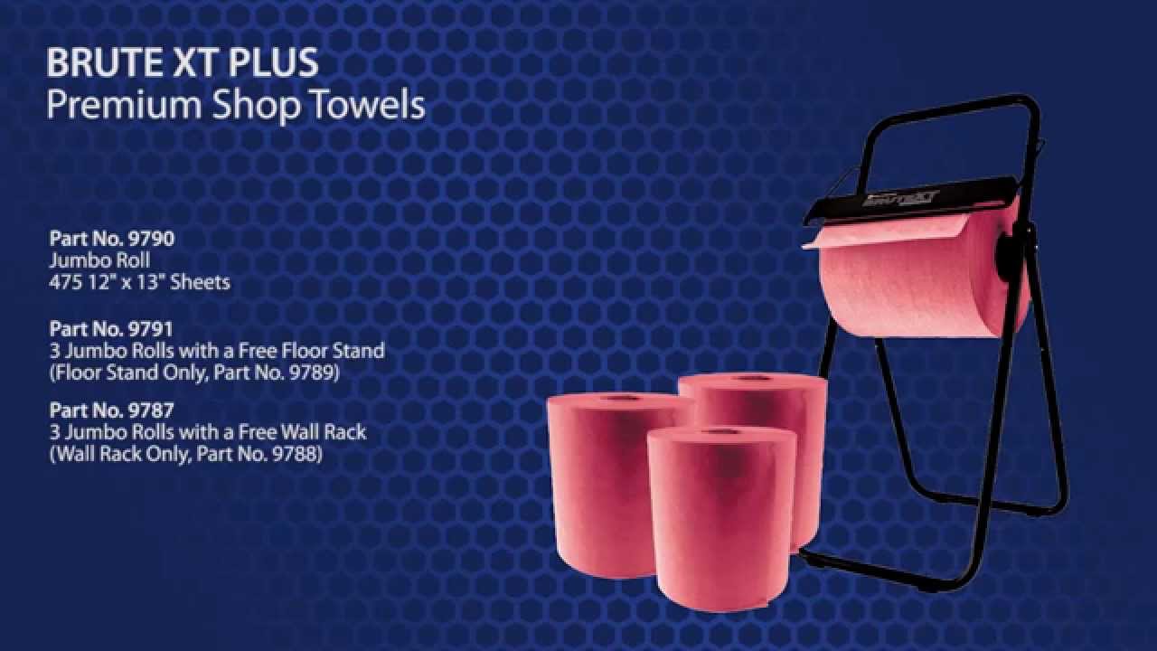Brute XT Plus Premium Shop Towels - YouTube