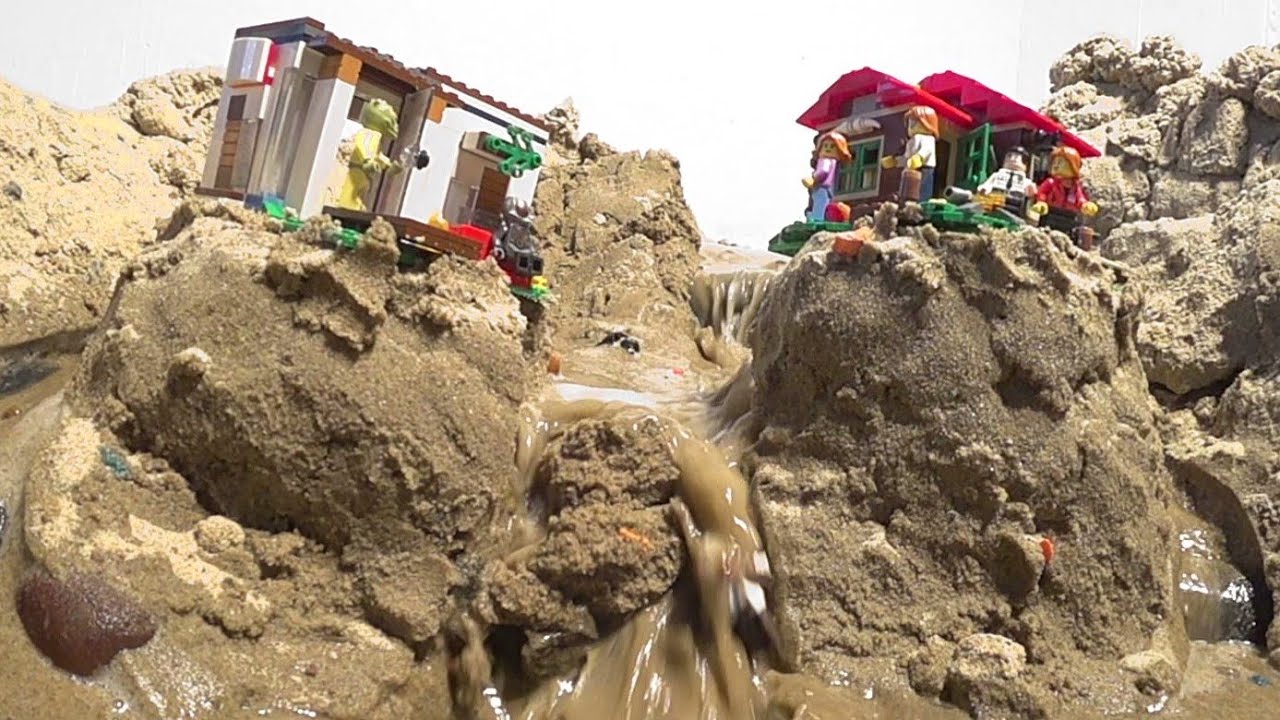 LEGO DAM BREACH - LEGO HOUSES COLLAPSE - YouTube