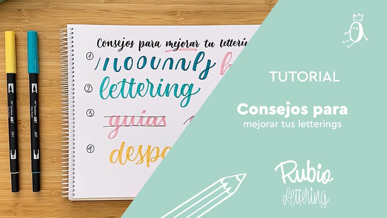 Tutorial consejos para mejorar tus letterings | RUBIO Lettering - YouTube